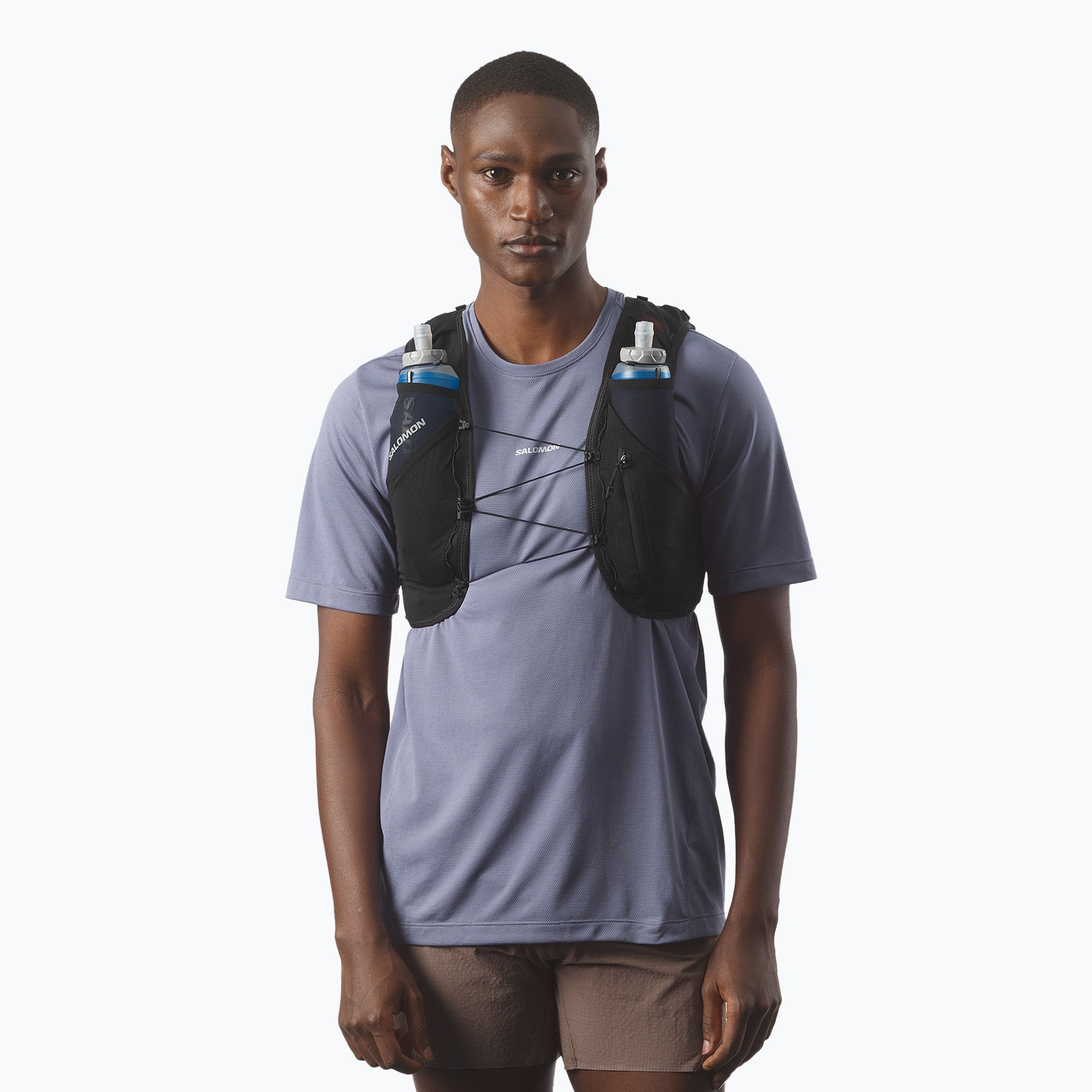 Běžecká vesta Salomon Advance Skin 5 Set alloy/gray violet/spellb ...