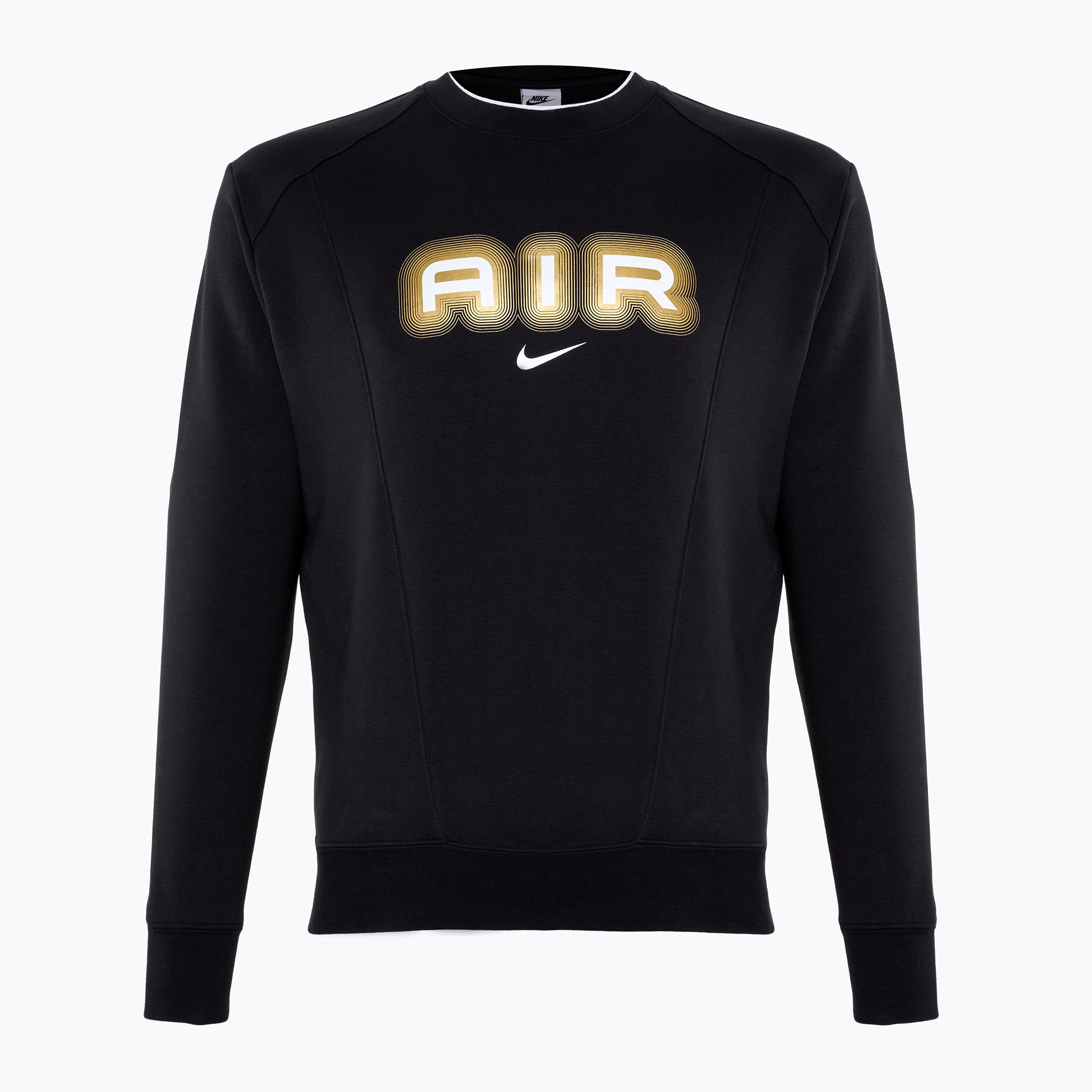 Pánská mikina Nike Sportstwear Air Crew-Neck black/metallic gold ...