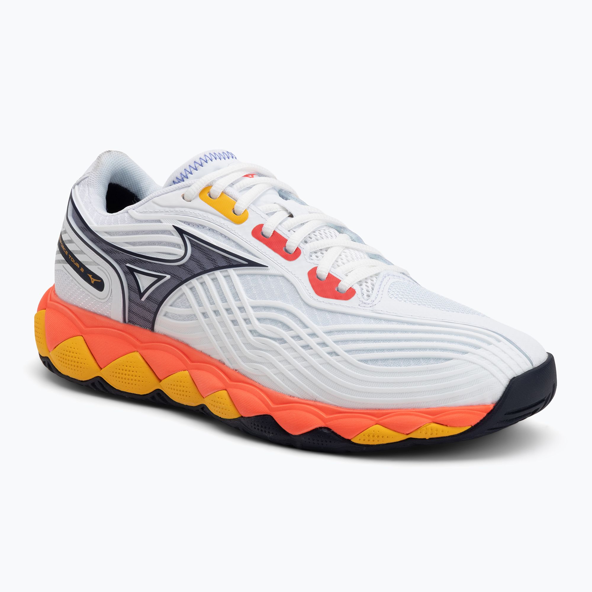 Tenisové boty Mizuno Wave Enforce Tour 6 AC white/fiery coral 2/citrus ...