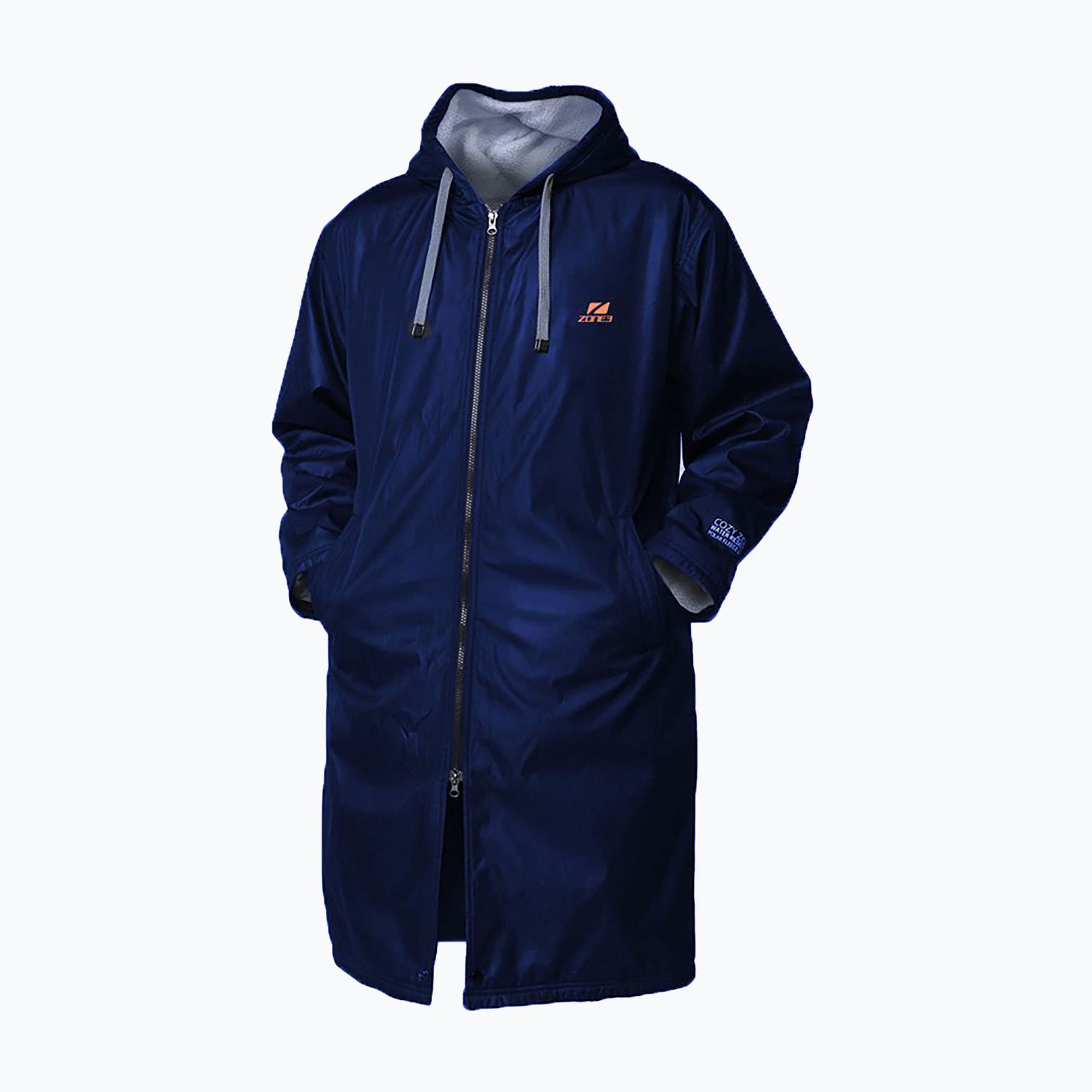 Pánský kabát ZONE3 Robe Fleece Parka Coat navy/grey/orange (CW18UFPJ103 ...