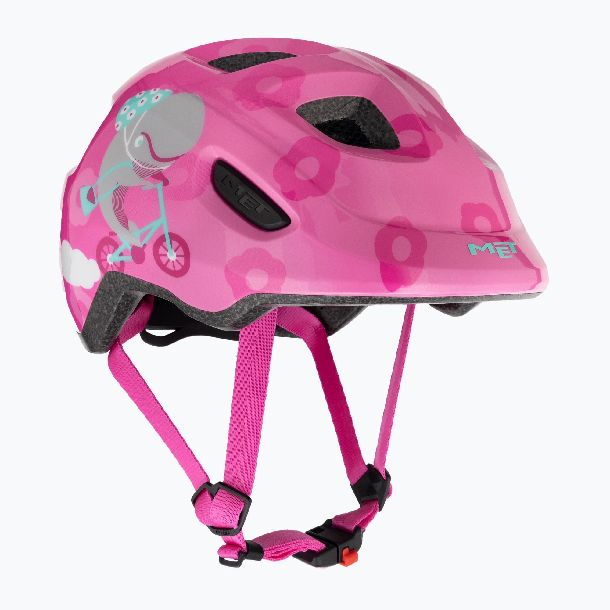 Dětská cyklistická helma MET Hooray pink whale glossy (3HM144CE00SPW1 ...