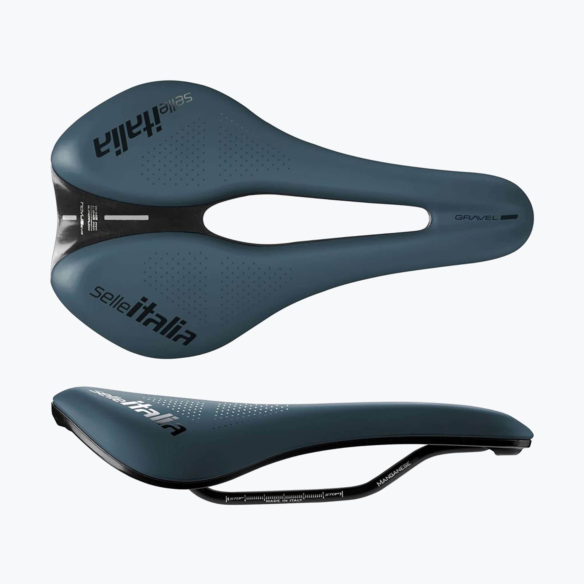 Sedlo na kolo Selle Italia Novus Boost Evo Gravel TM Superflow, Manganese Rail, Soft-Trek blue ...